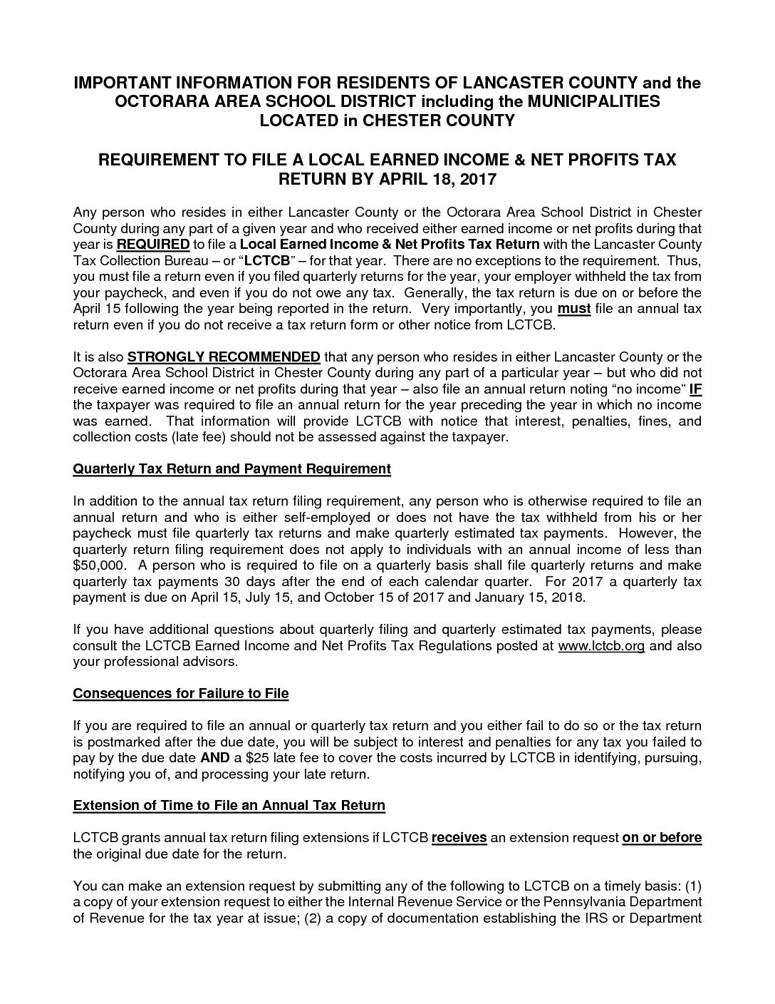 Information For Taxpayers 01 13 2017 Pequea Township information-for-taxpayers-01-13-2017-pequea-township